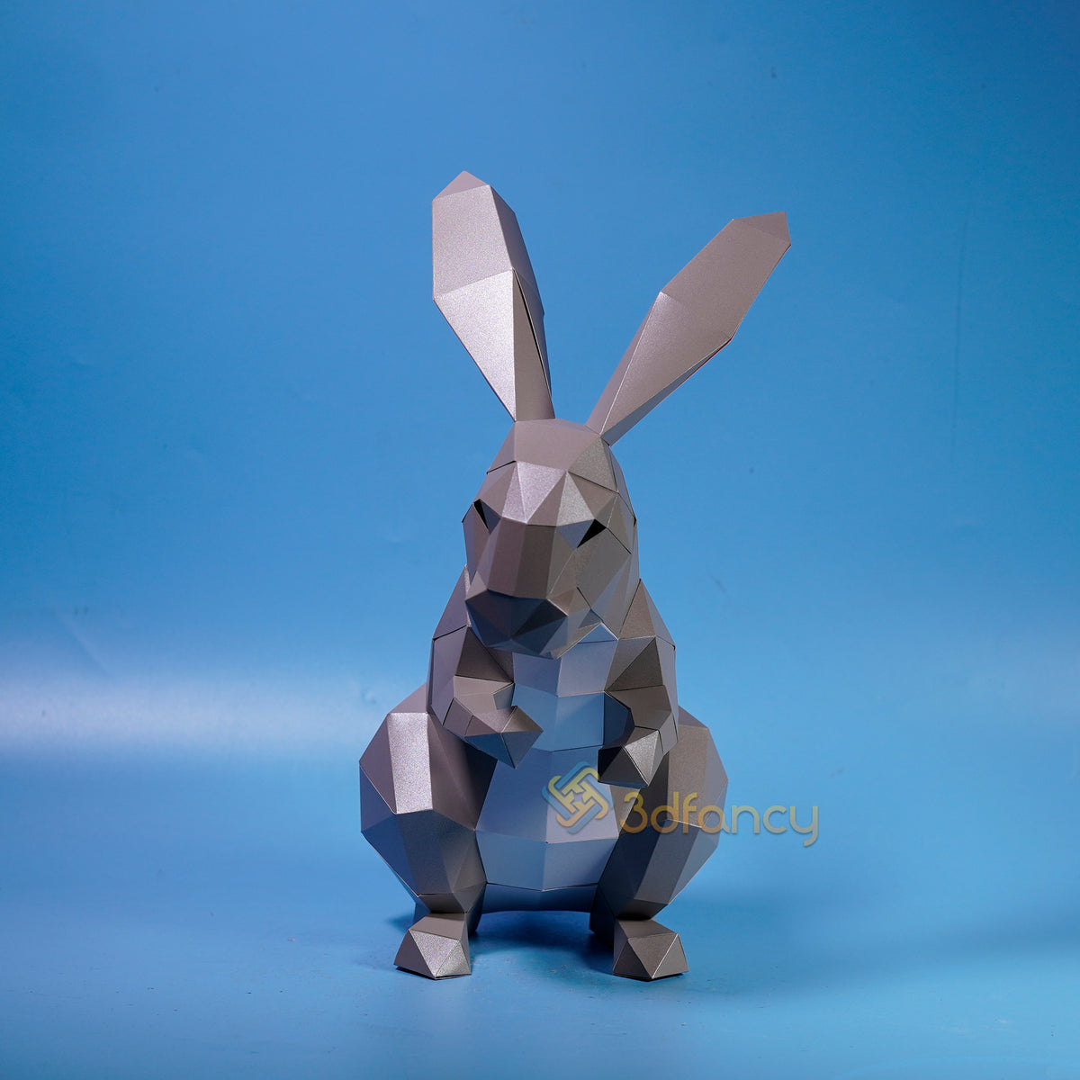 Rabbit Standing 3D Papercraft PDF, SVG Template For DIY Bunny Rabbit F ...