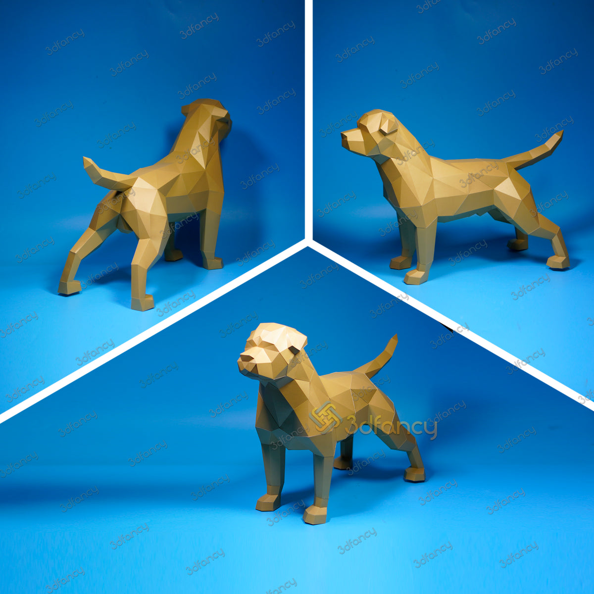 3D Papercraft Rottweiler Dog PDF, SVG, Studio 3 Template – 3dfancy