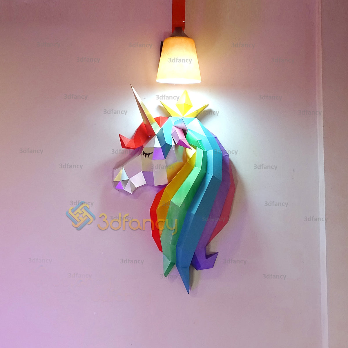Rainbow Unicorn Papercraft PDF, SVG Template Compatible with Cricut, C ...