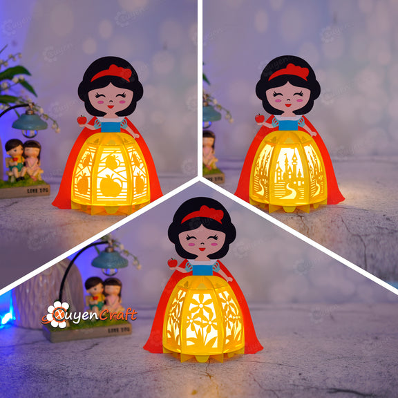 Set 3 Princess Lantern SVG, Studio, PDF Templates – 3dfancy