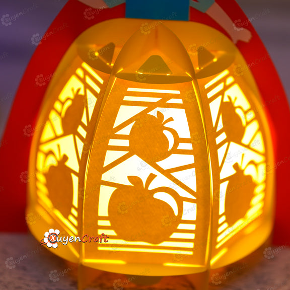 Set 3 Princess Lantern SVG, Studio, PDF Templates – 3dfancy