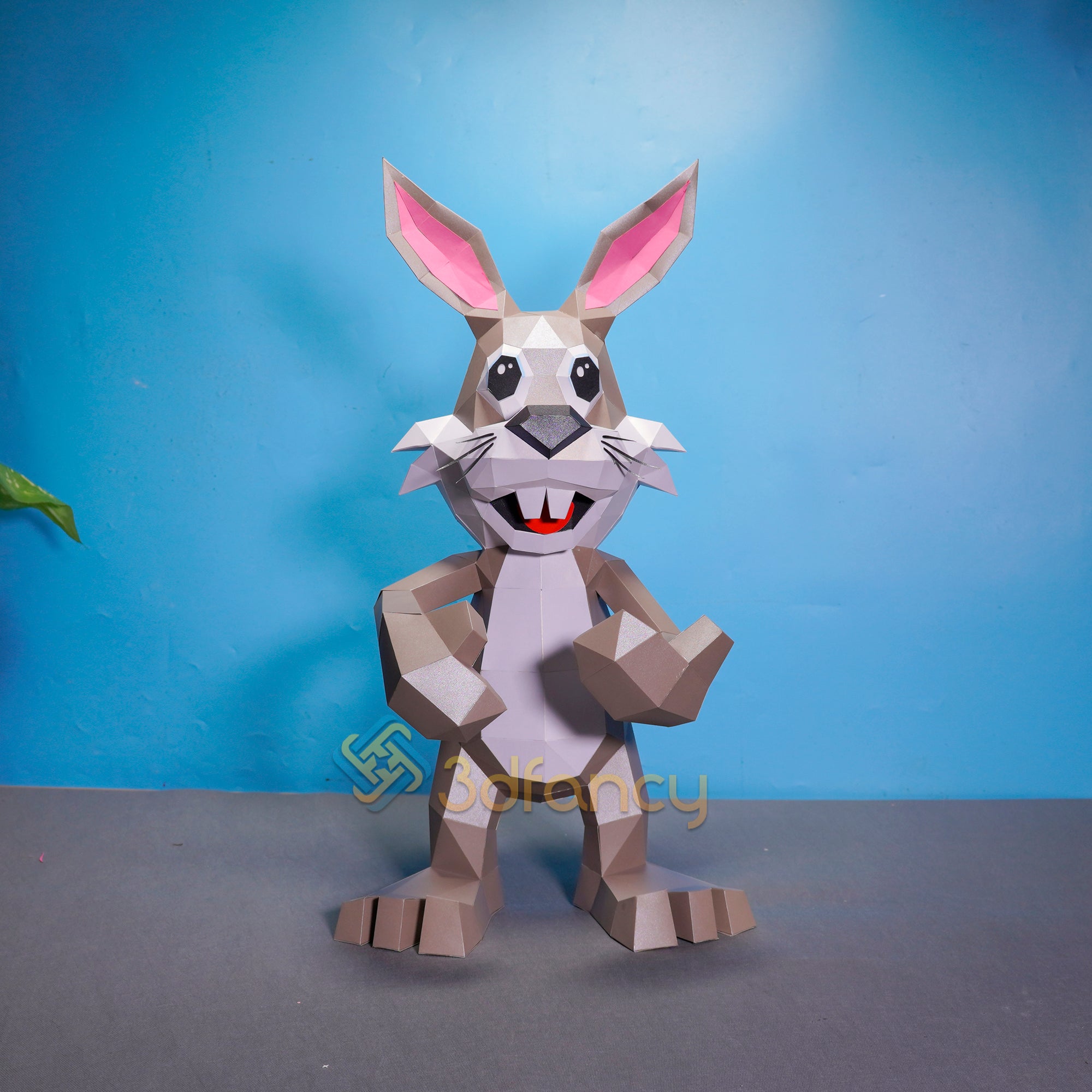 Easter Bunny Standing Holding Carrot 3D Papercraft SVG, Studio, PDF Te – 3dfancy