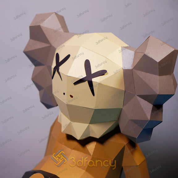 Papercraft Kaws Sitting PDF, Studio, SVG Template - Free in our Facebo ...