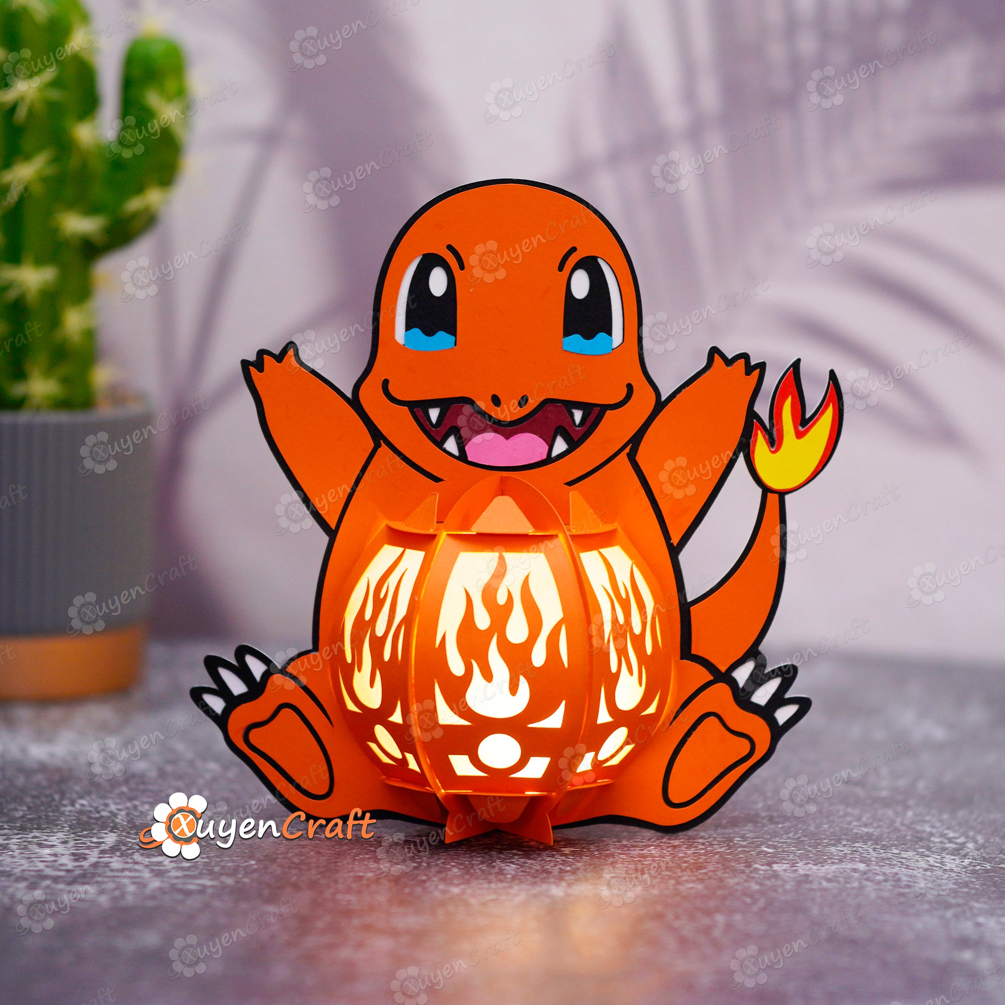 Charmander Lanterns PDF, Studio, SVG Template - Free for Facebook grou ...