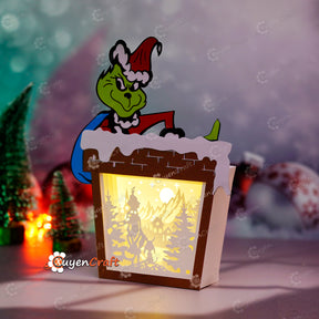 This is Grinch Shadow Box PDF, SVG, Studio Templates – 3dfancy
