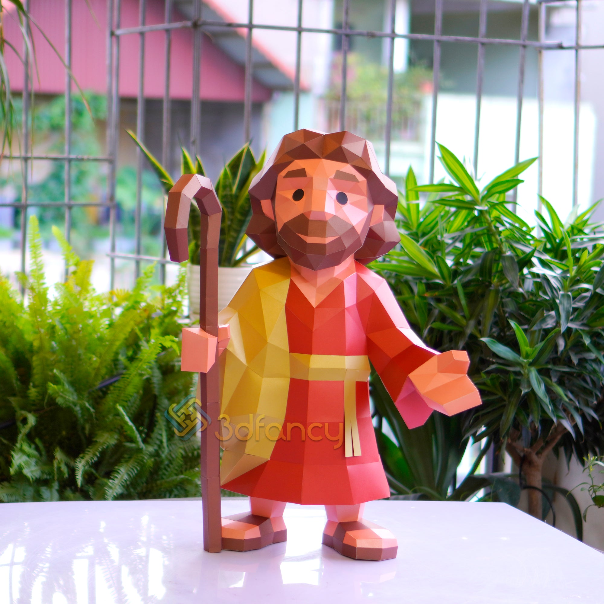 Jesus and Sheep Papercraft | The Good Shepherd 3D Model Decoration | S ...