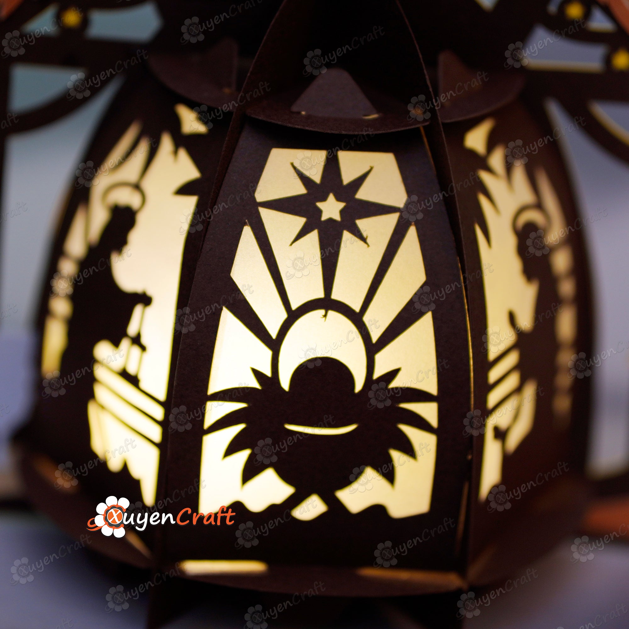 Nativity Scene Lantern PDF, SVG, Studio Templates – 3dfancy