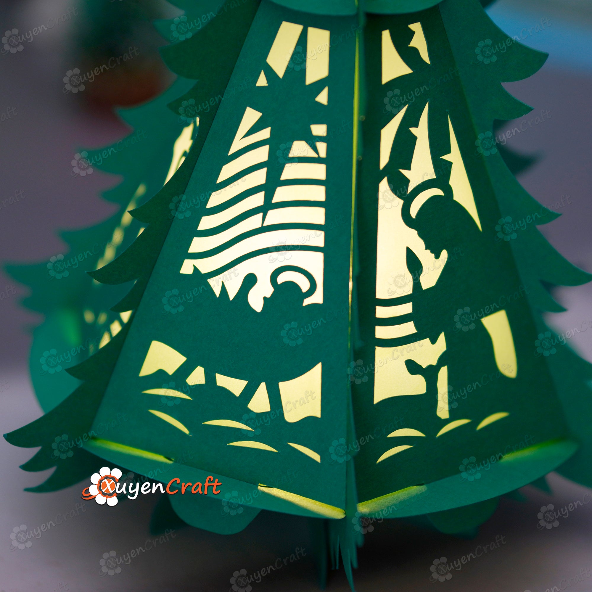 Set 3 Nativity Scene Tree Lantern SVG, Studio, PDF Templates – 3dfancy