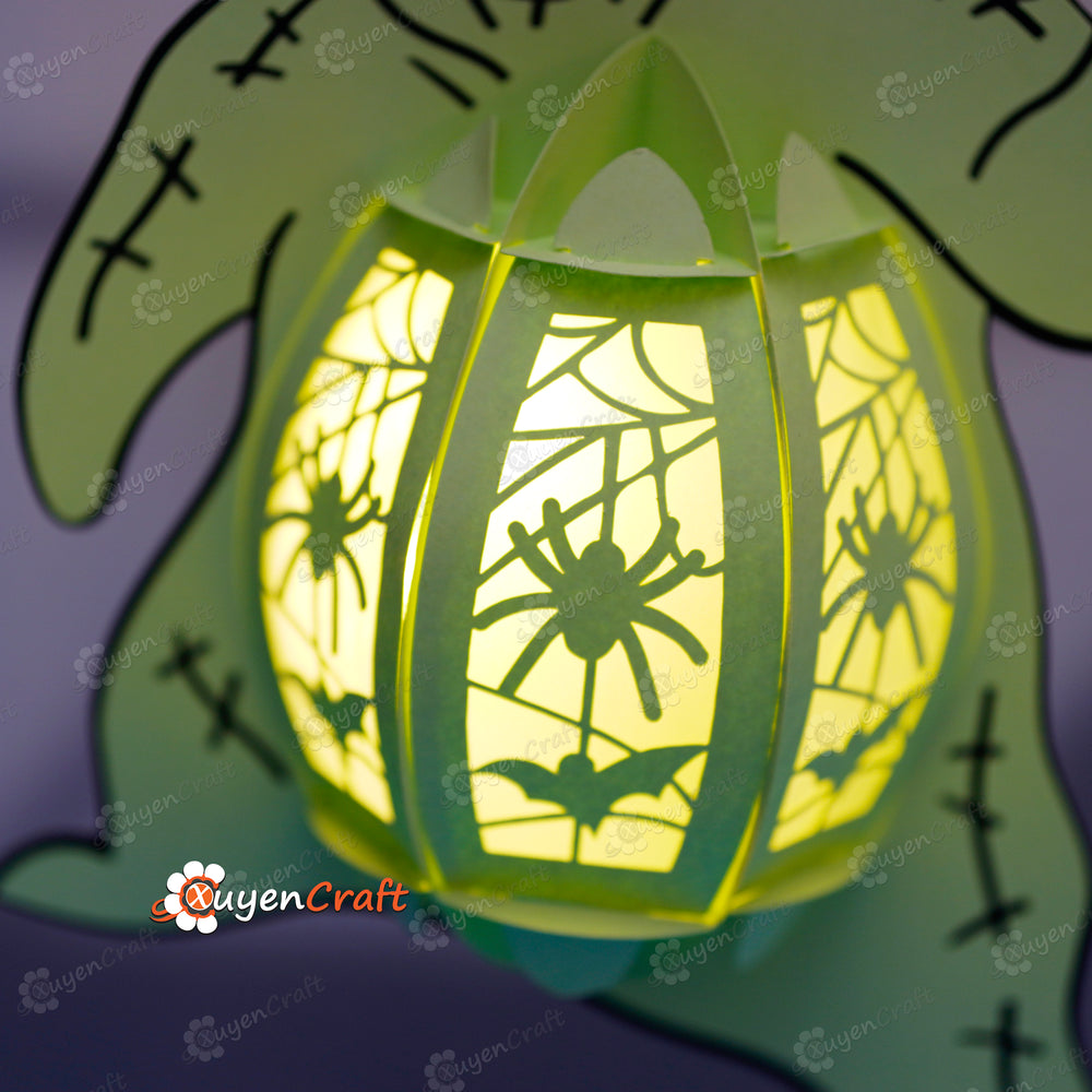 Oogie Boogie Man Lantern PDF, SVG, Studio Templates – 3dfancy