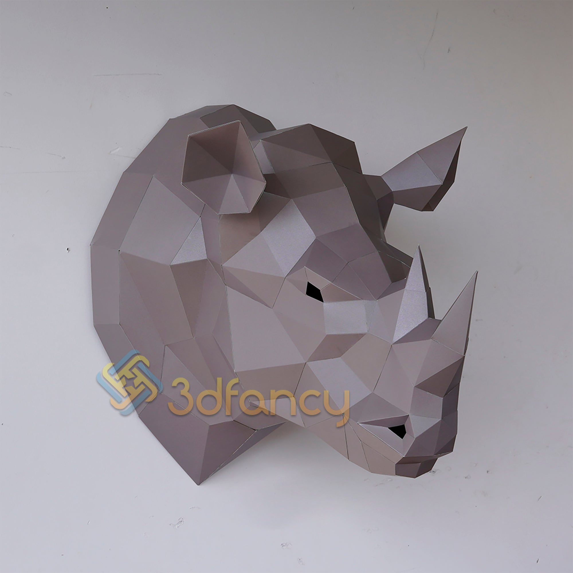 Rhino Head Papercraft, PDF, SVG templates – 3dfancy
