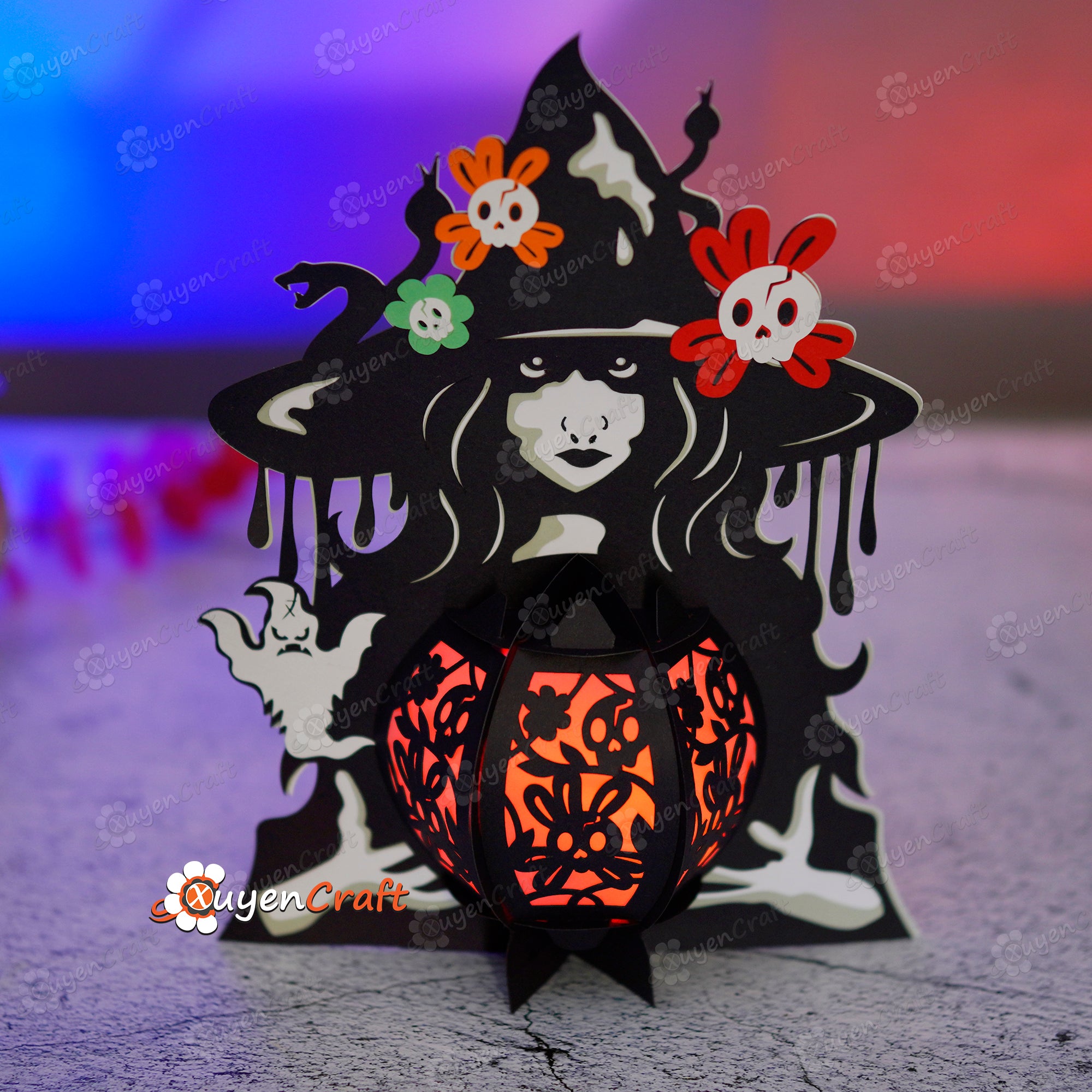 Witch Lantern PDF, SVG, Studio Templates – 3dfancy