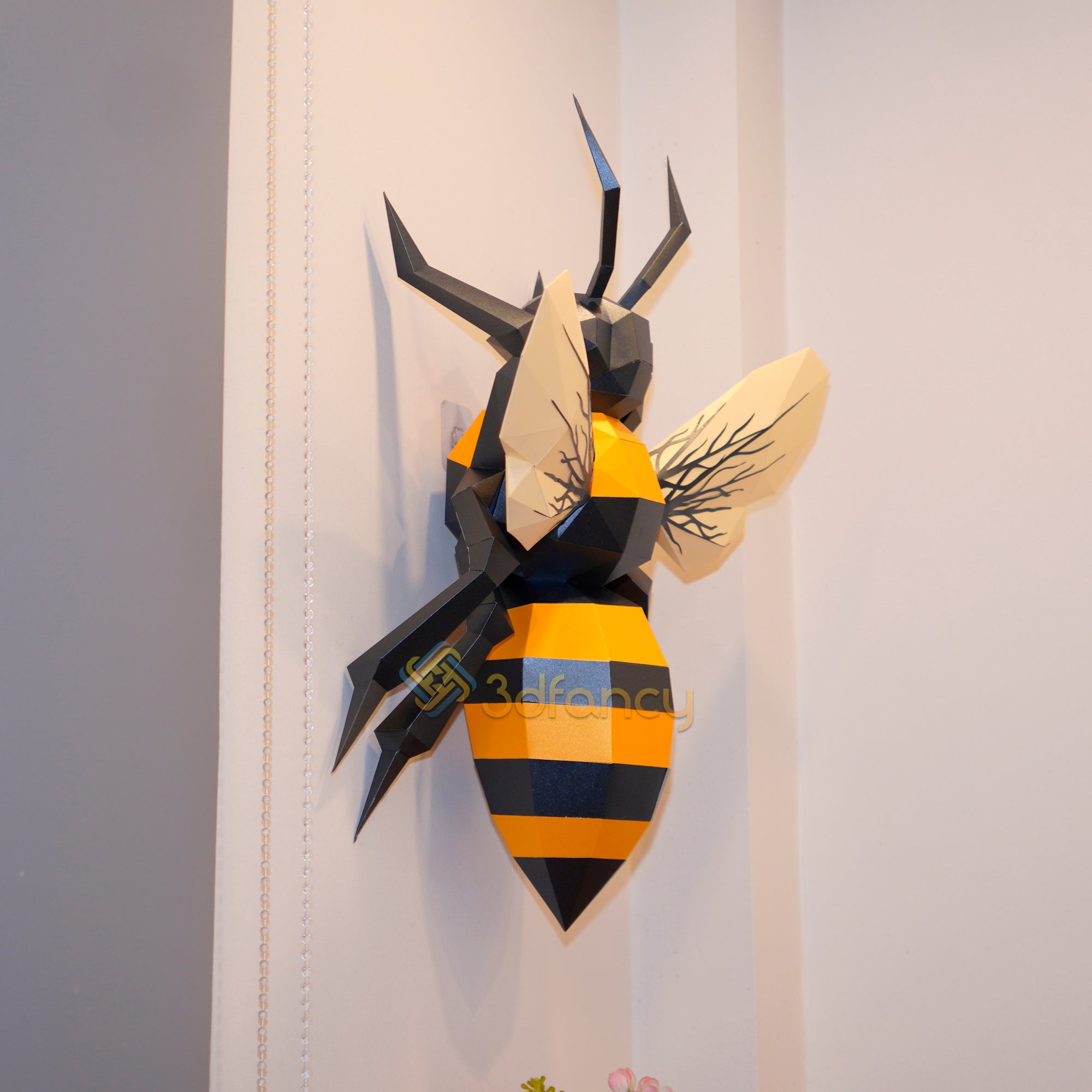 3D Bee Papercraft SVG PDF Template – 3dfancy