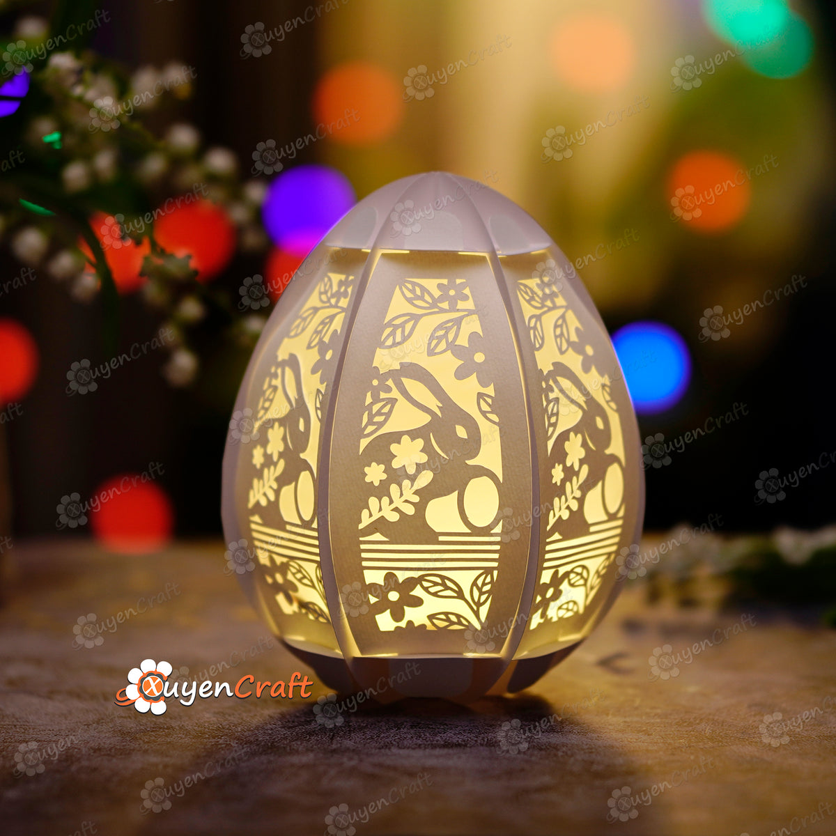 Combo 3 Easter Egg Lantern PDF, SVG Template for Cricut Project, ScanN ...