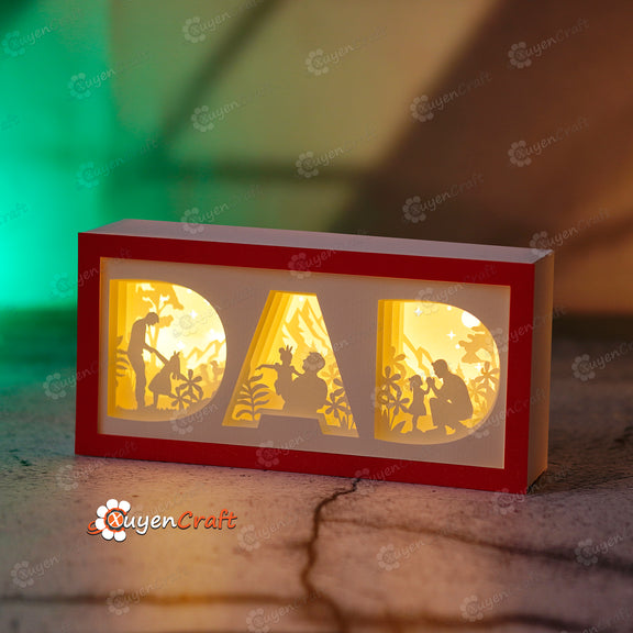 Set 2 Dad Shadow Box SVG, Studio, PDF Templates – 3dfancy