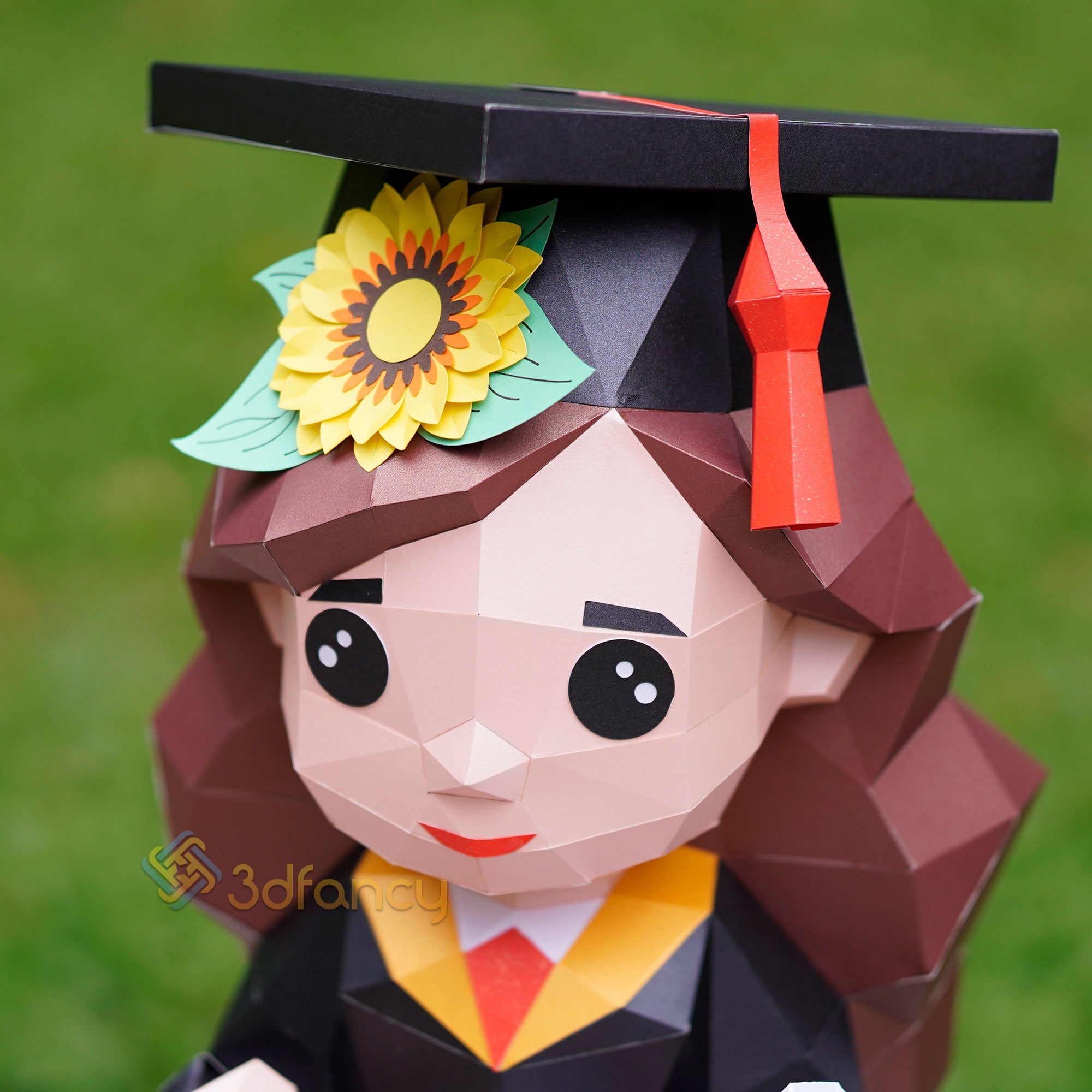 Set of 2 Graduation Papercraft SVG PDF – 3D Boy & Girl DIY Gift Templa ...