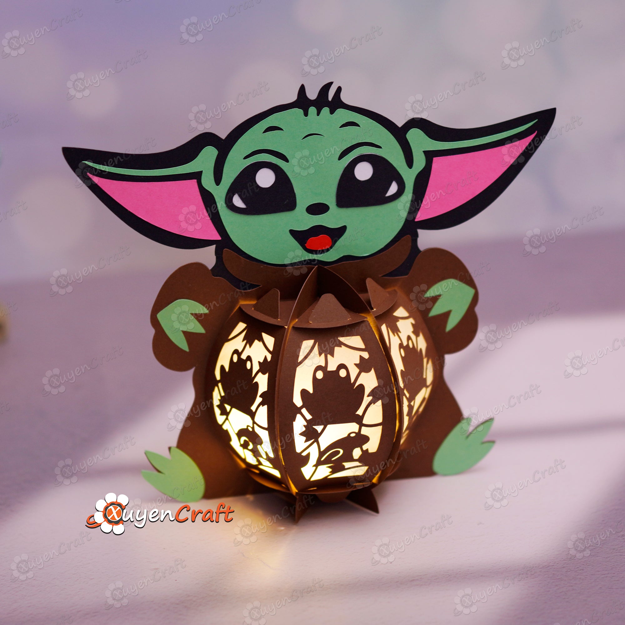 Pack 3 Mickey Lantern, Stitch Lantern, Yoda Lantern, PDF, SVG, Studio ...