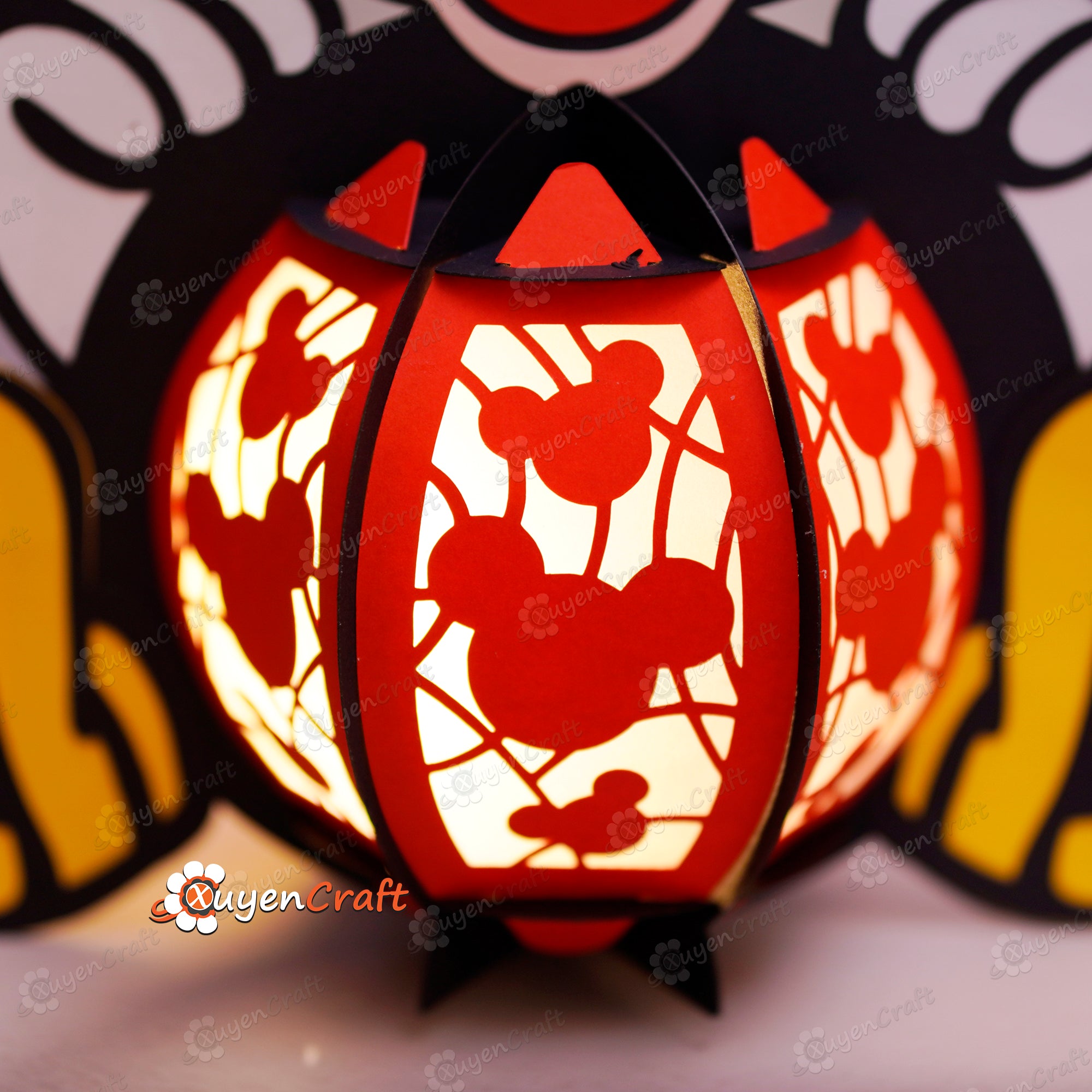 Pack 3 Mickey Lantern, Stitch Lantern, Yoda Lantern, PDF, SVG, Studio ...