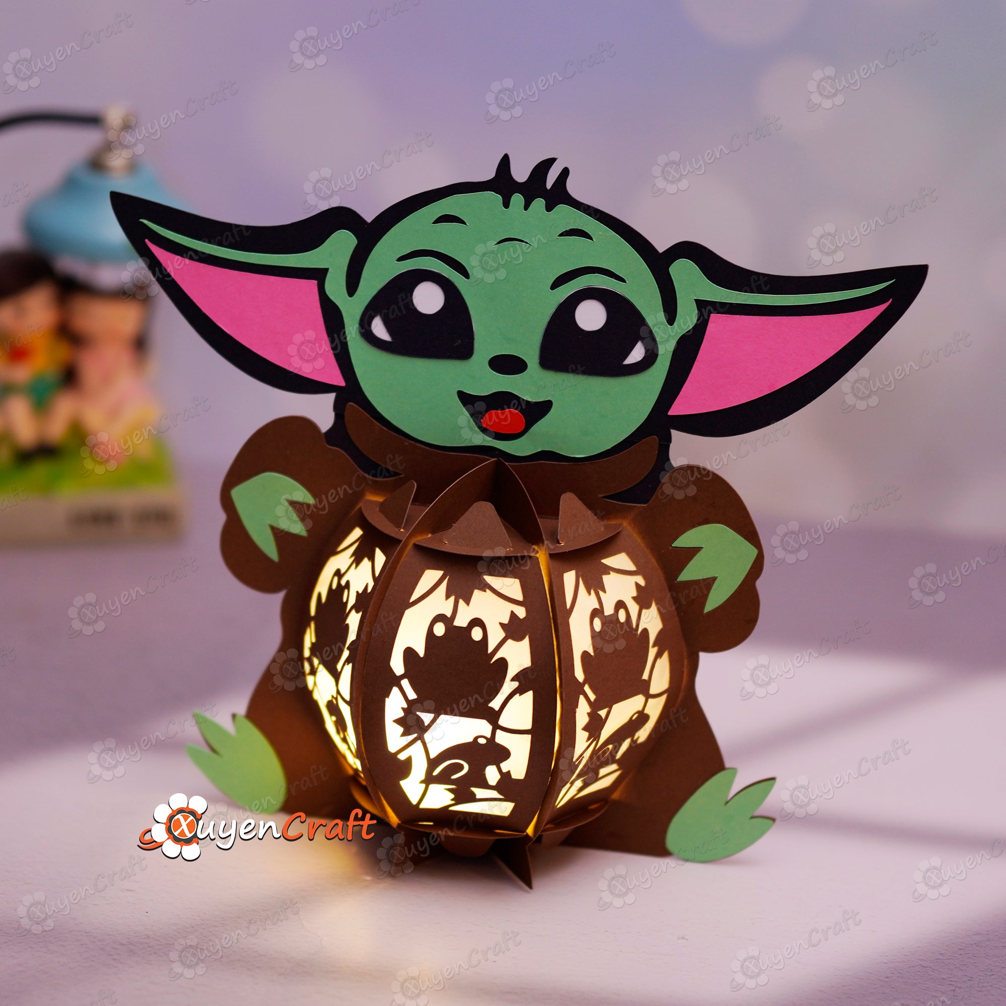 Pack 3 Mickey Lantern, Stitch Lantern, Yoda Lantern, PDF, SVG, Studio ...