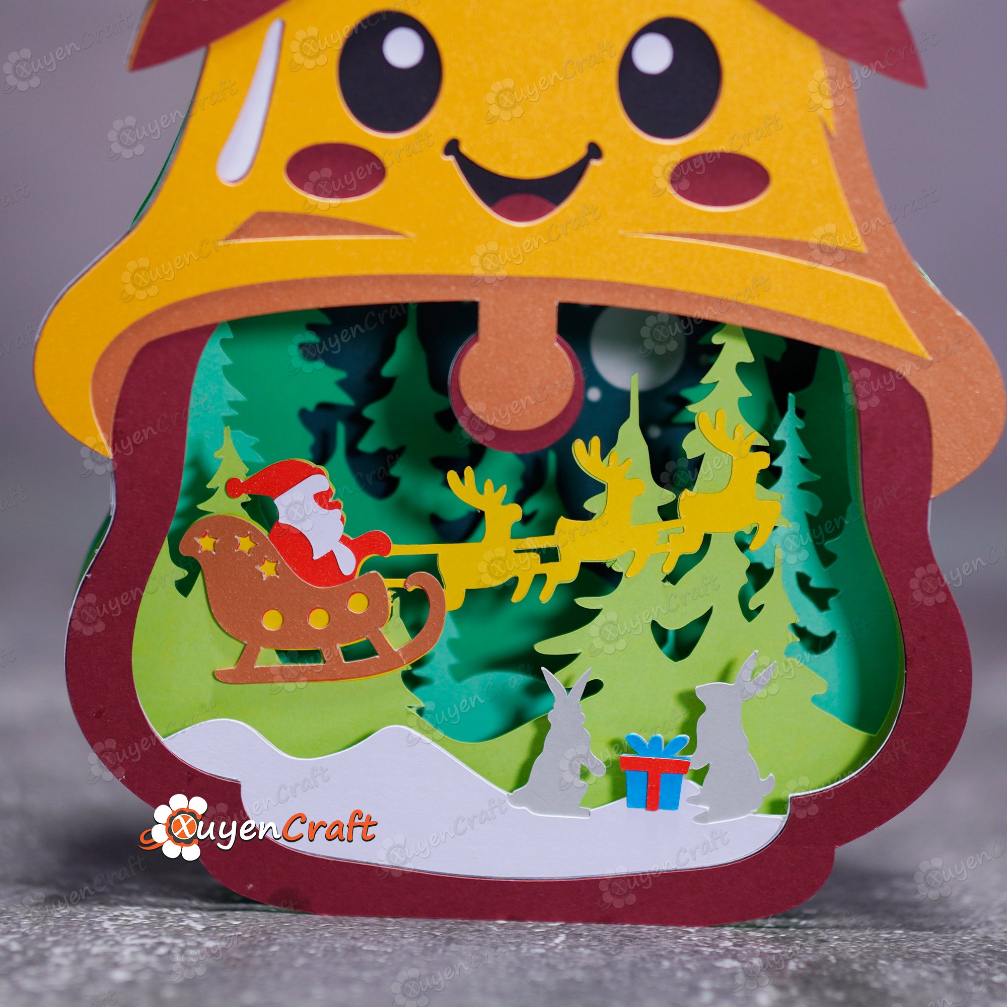 Set 3 Christmas 3D Pop-up Cards Templates – Nativity Scene, Winter Chu ...