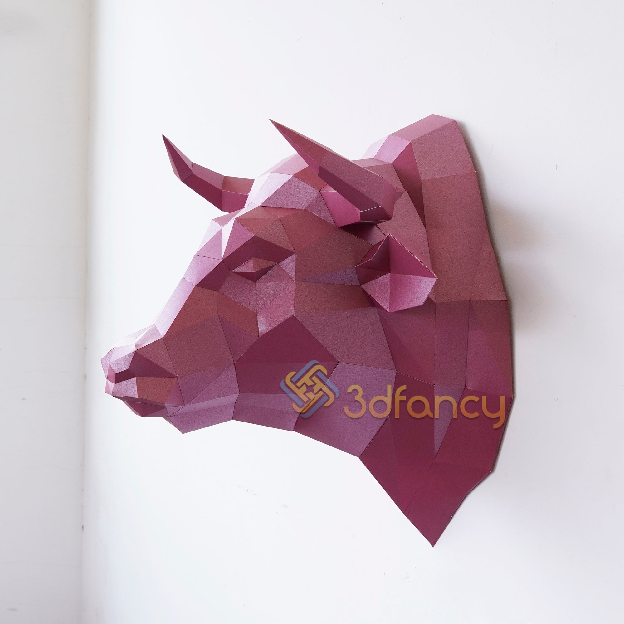 Papercraft Bull Head PDF, SVG Template – 3dfancy