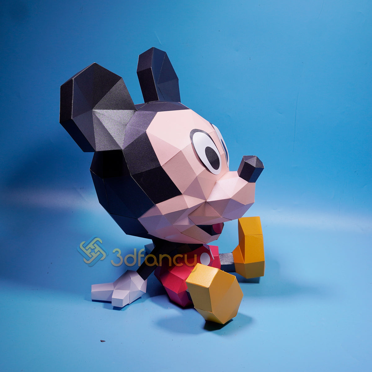 Cute Mickey Mouse Papercraft PDF, SVG Template – 3dfancy