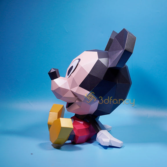 Cute Mickey Mouse Papercraft PDF, SVG Template – 3dfancy