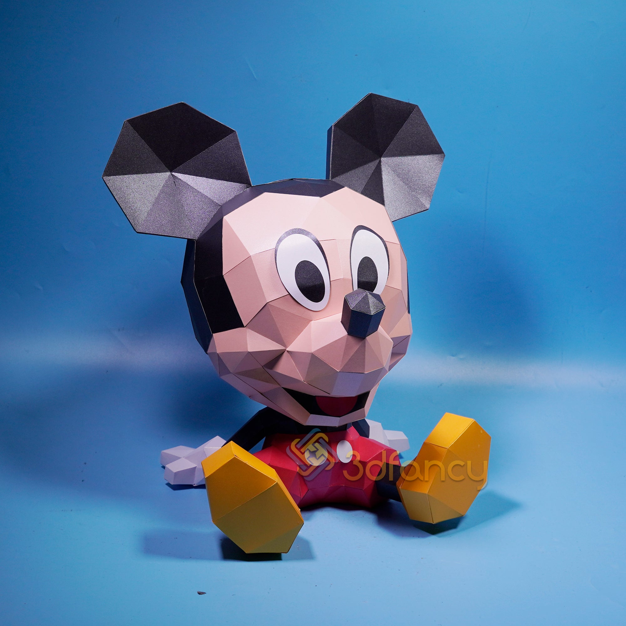 Cute Mickey Mouse Papercraft PDF, SVG Template – 3dfancy