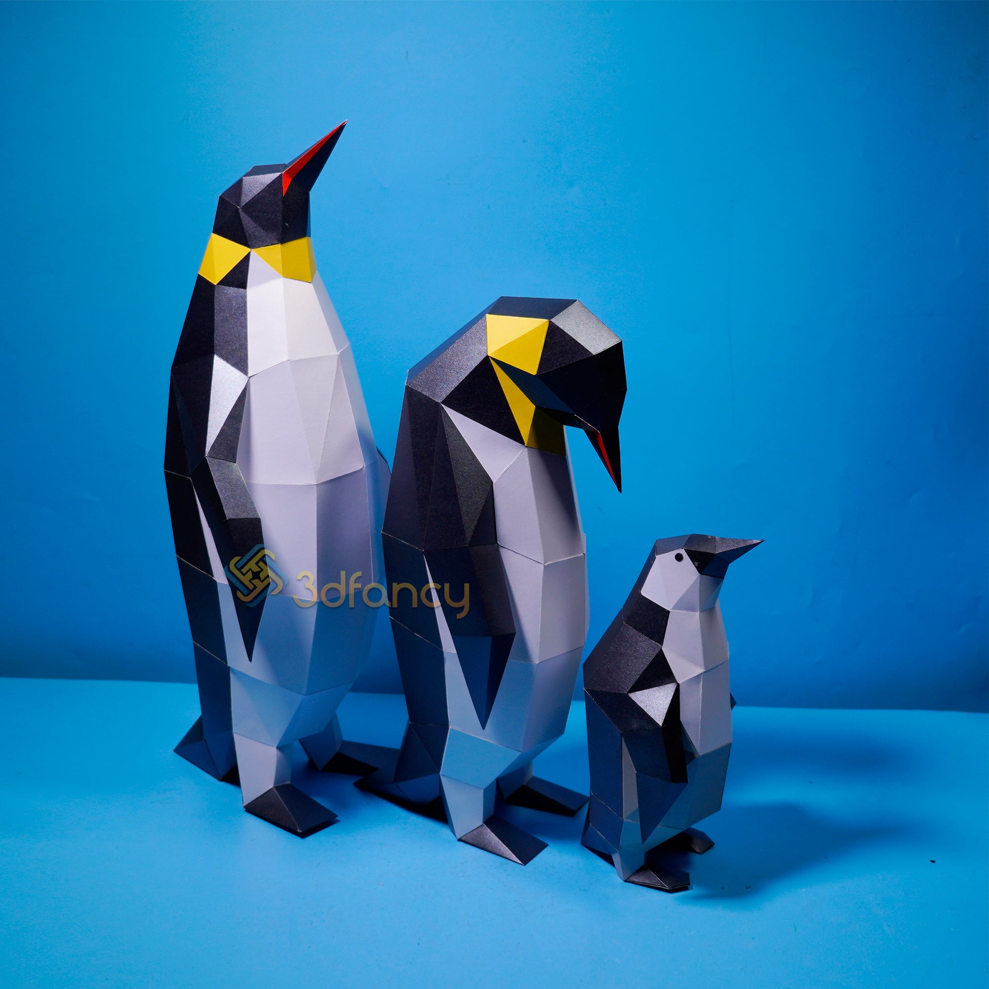 Family Penguin Papercraft PDF, SVG, Studio Template - DIY Papercraft E ...