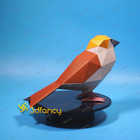 Papercraft Bird Sparrow PDF for Printer, SVG Template for Cricut, Came ...