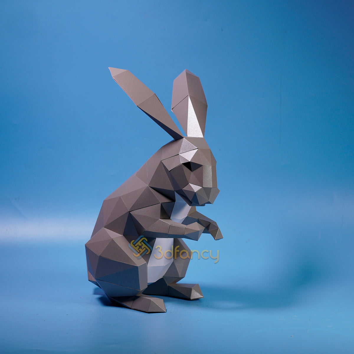 Rabbit Standing 3D Papercraft PDF, SVG Template For DIY Bunny Rabbit F ...