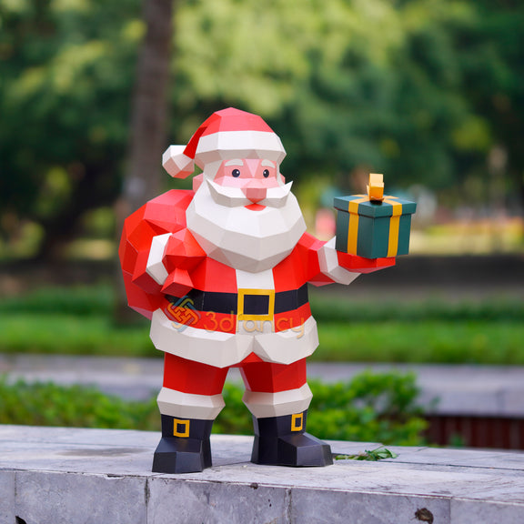 Pack 3 Christmas 3D Papercraft Templates – Santa Claus, Reindeer & Sno ...