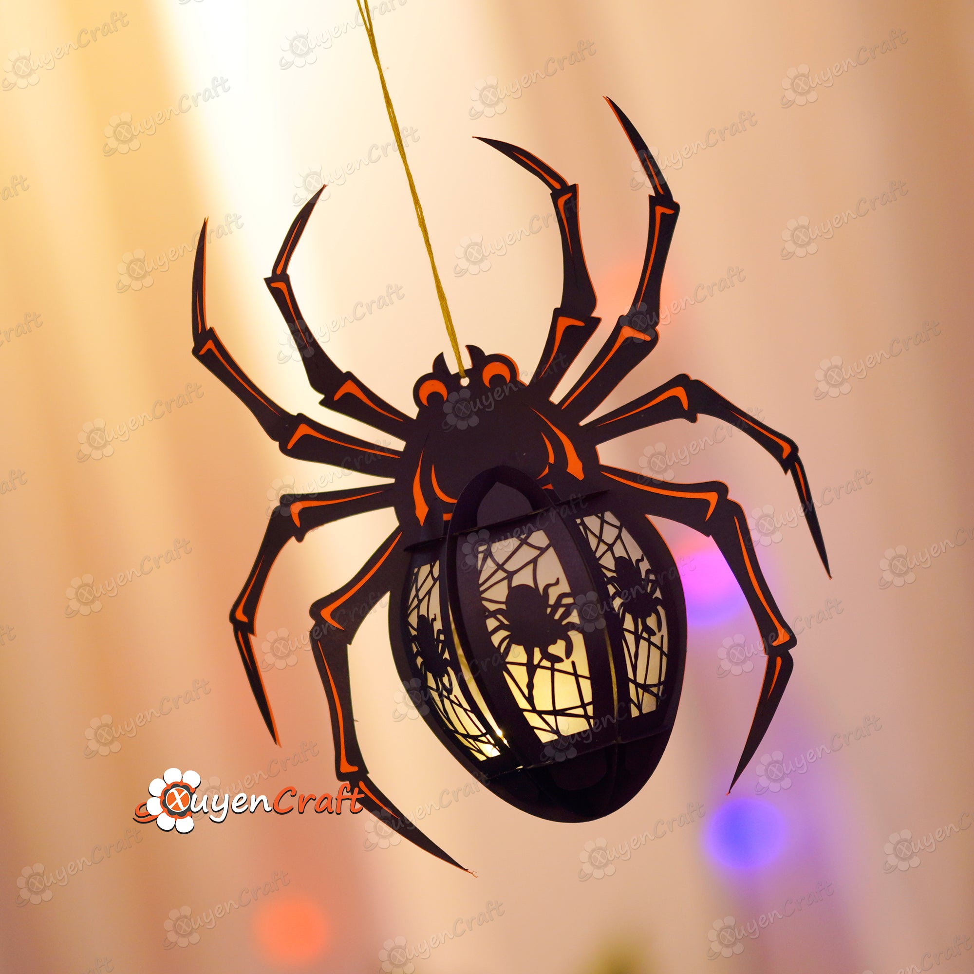 Spider Lantern PDF, SVG, Studio Templates – 3dfancy