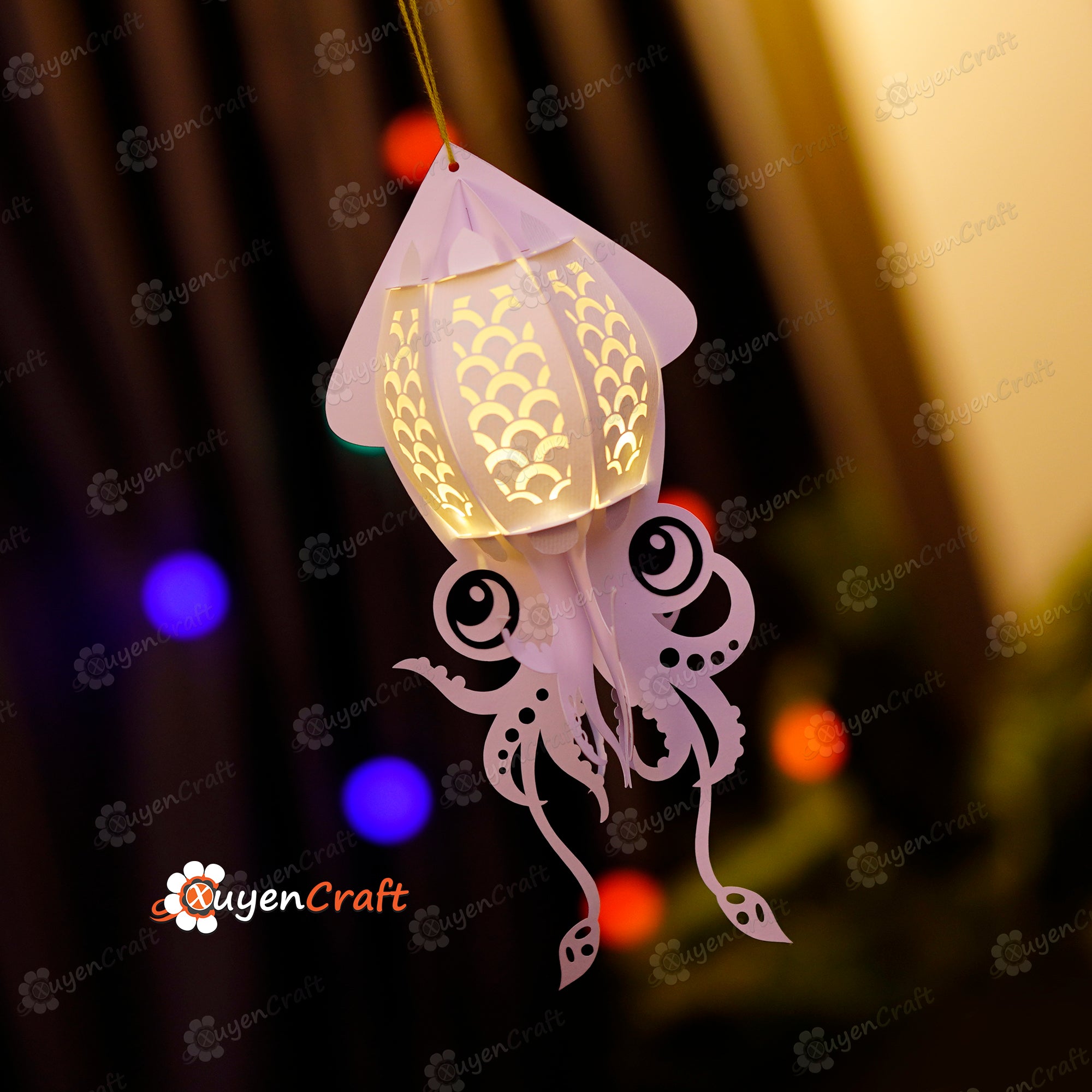Squid Lantern PDF, SVG, Studio Templates – 3dfancy