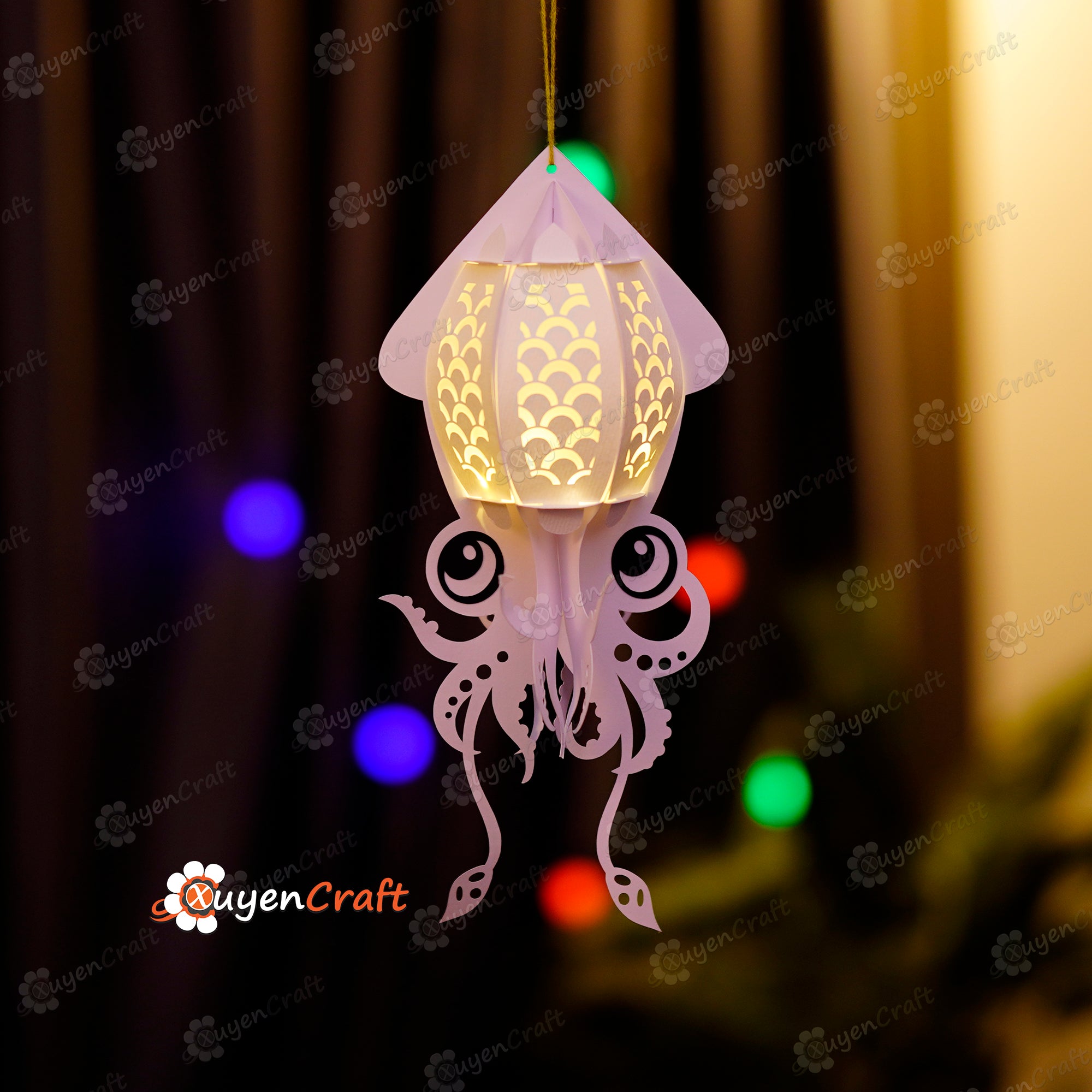 Squid Lantern PDF, SVG, Studio Templates – 3dfancy