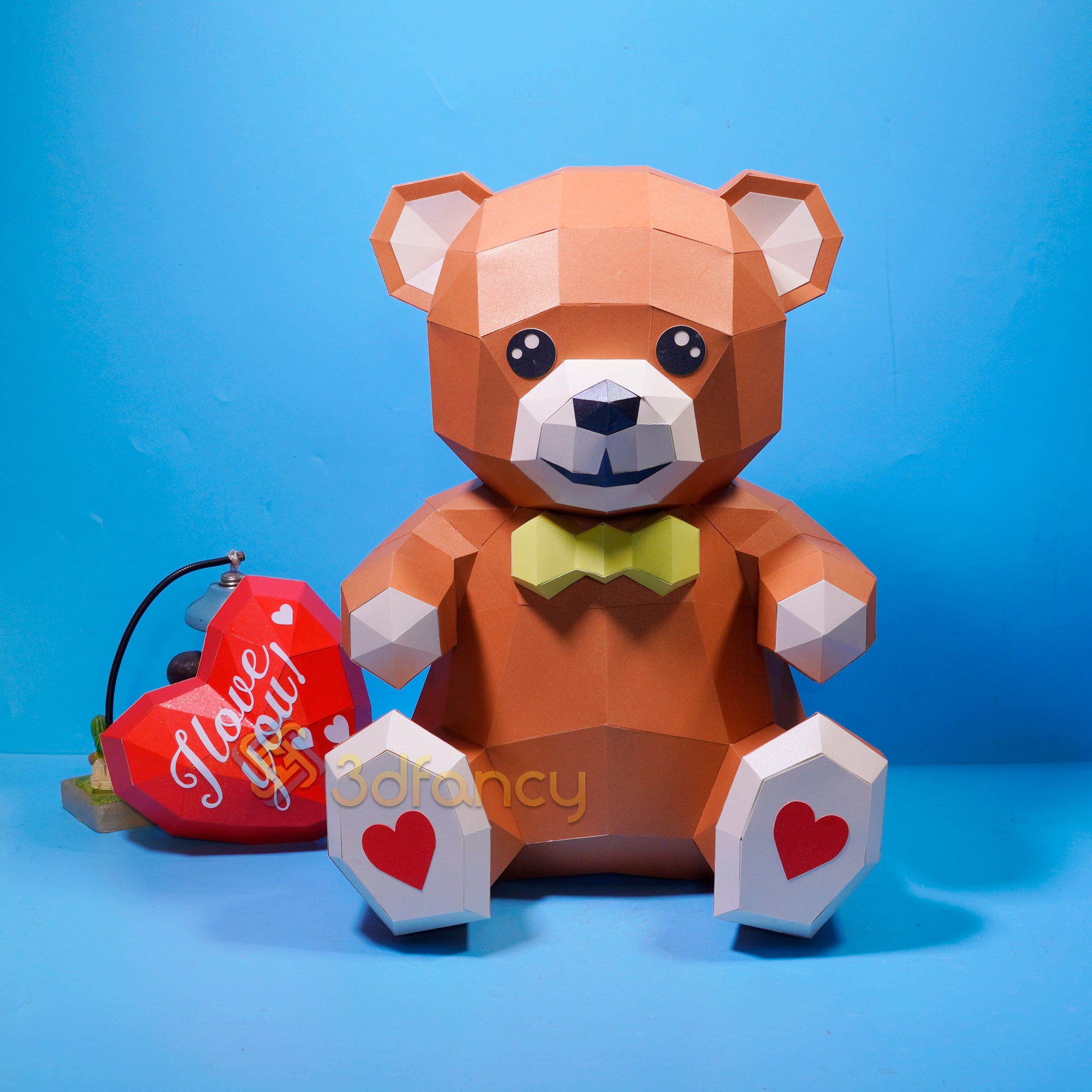 Papercraft Teddy Bear PDF, SVG, Studio Template – 3dfancy
