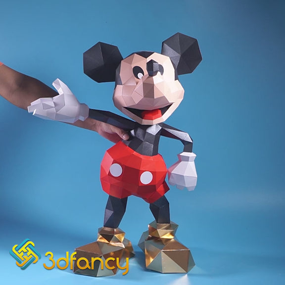 Mickey Mouse Papercraft PDF, SVG Template – 3dfancy