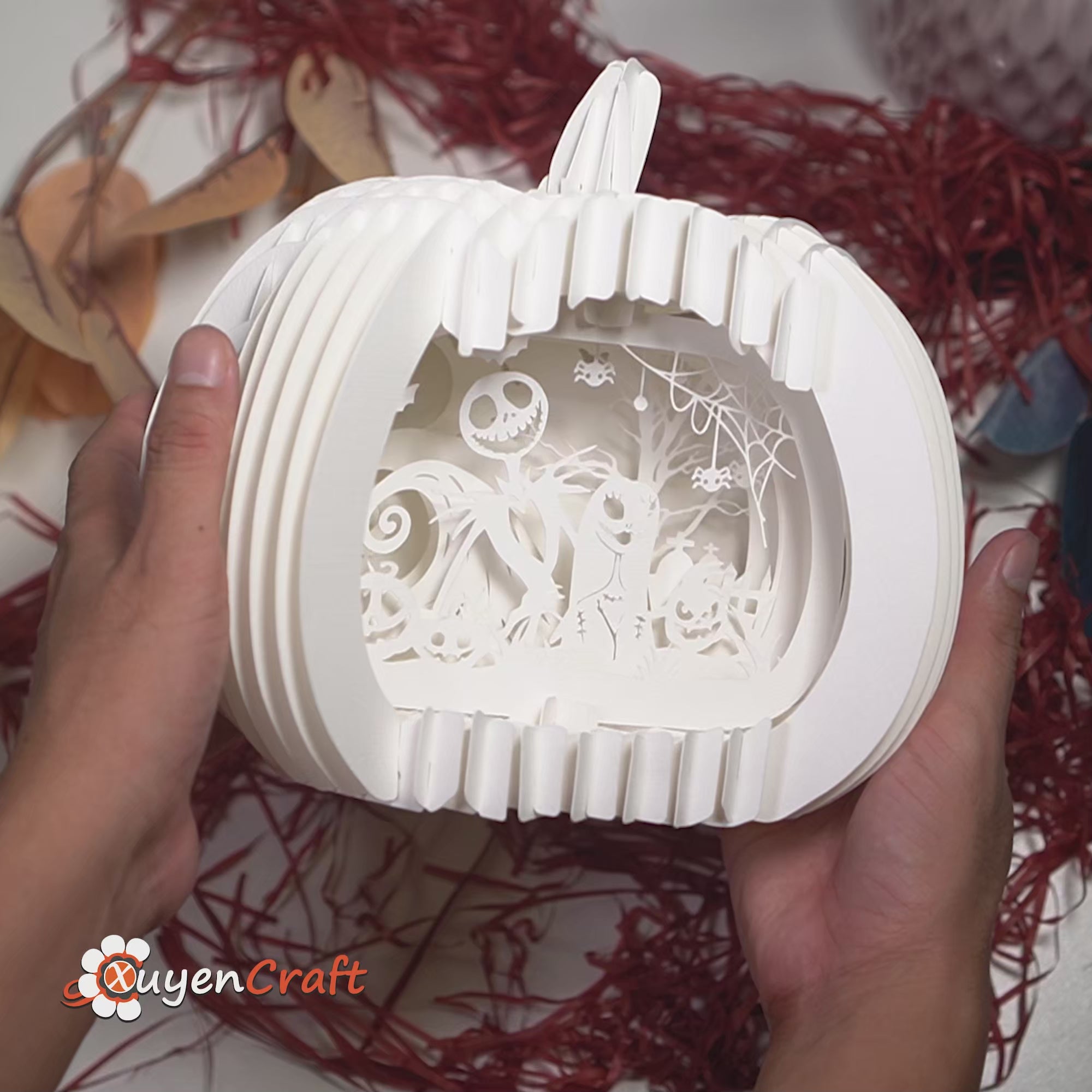 Nightmare Halloween Pumpkin Pop Up SVG Template Nightmare Before Chris ...