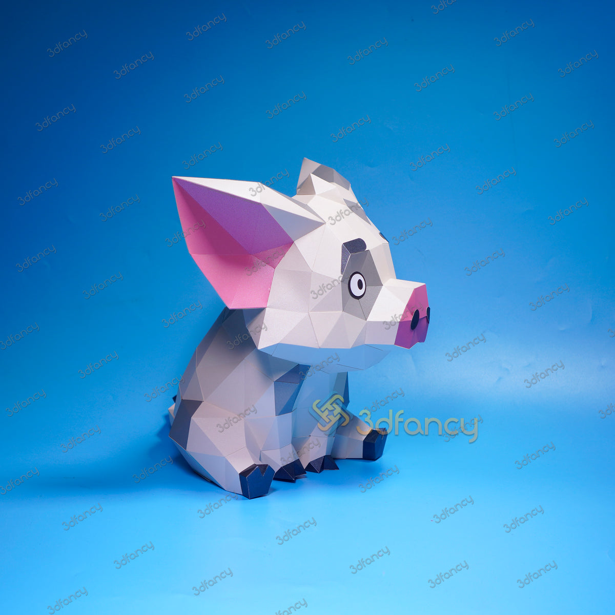 3D Papercraft Pig PDF, SVG Templates for Cricut Projects, Cameo 4 – 3dfancy