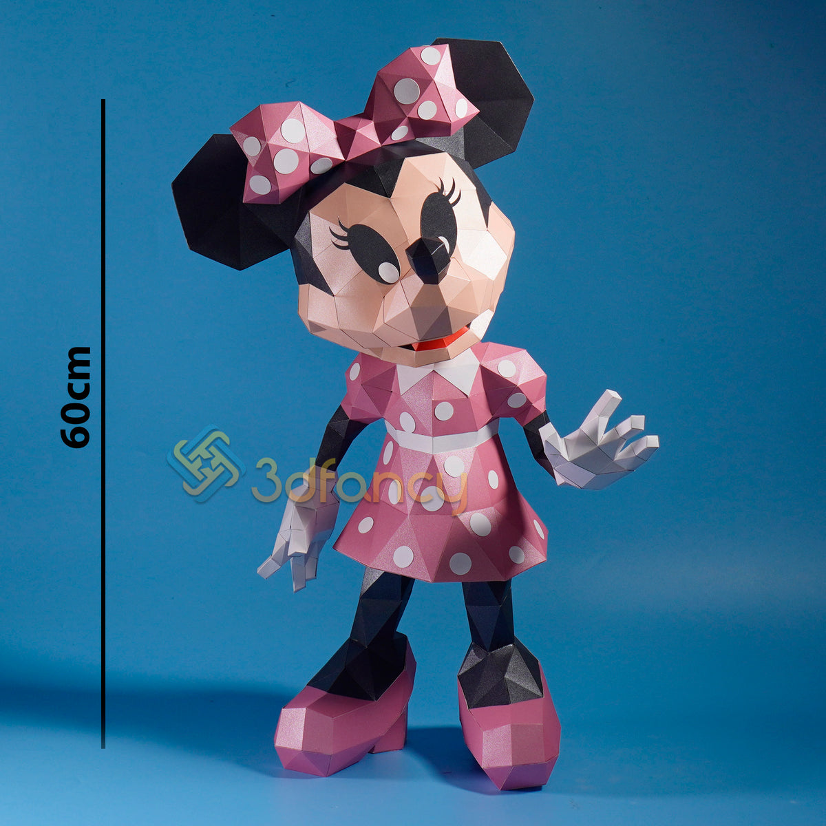 Minnie Mouse Papercraft PDF, SVG Template – 3dfancy