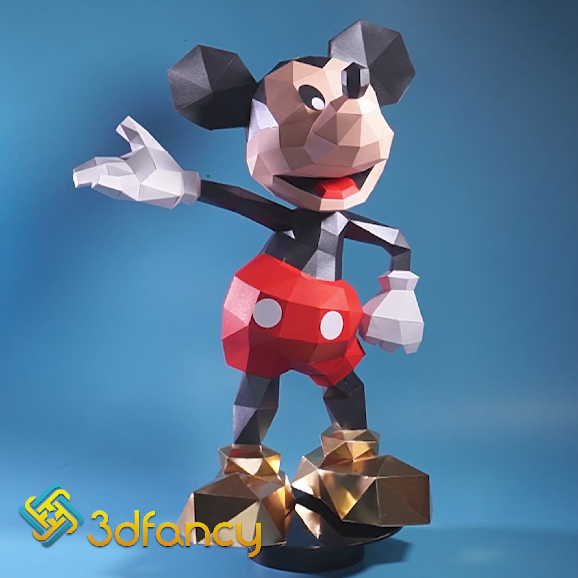 Mickey Mouse Papercraft Minnie Mouse PDF SVG Template – 3dfancy