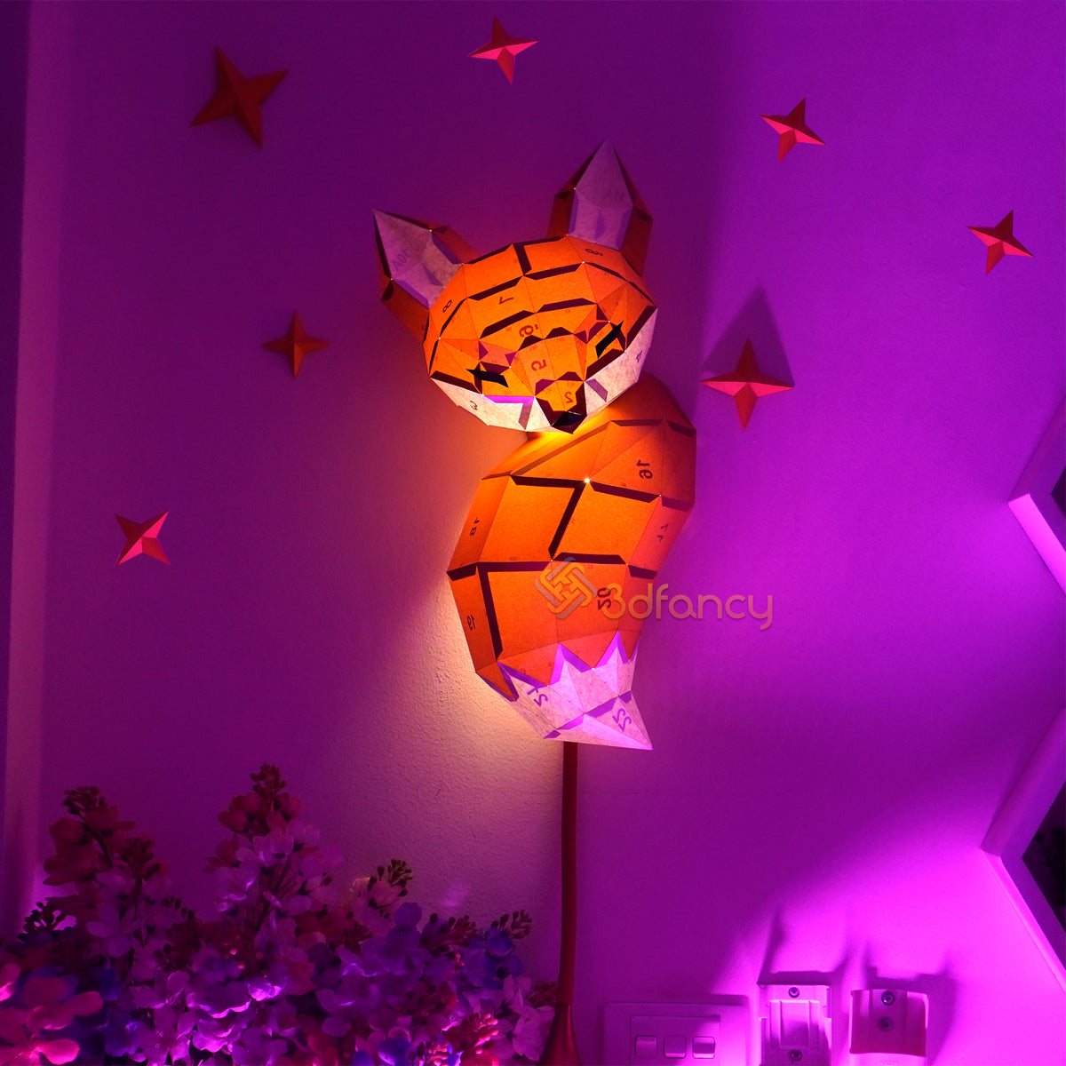 Papercraft Fox PDF, SVG Template Compatible with Cricut, Cameo 4, Scan ...