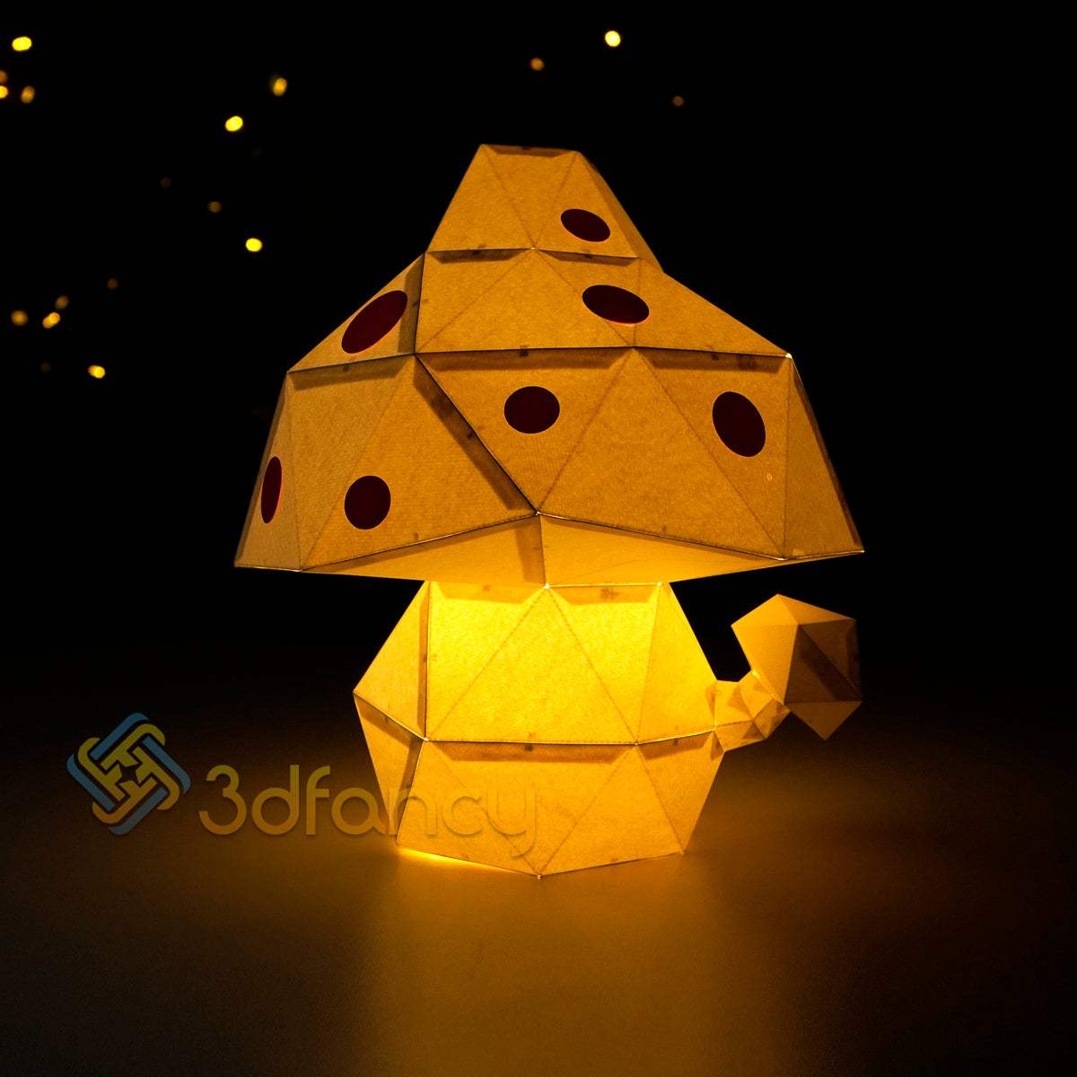 Mushroom 3D Papercraft PDF, SVG Template for Printer, Cricut, Cameo 4 ...